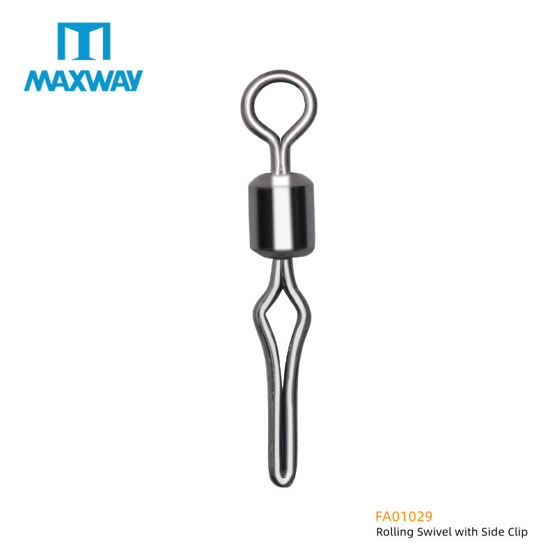 Fishing Swivel with Side Line Clip Fishhook Lure Connector Terminal ...