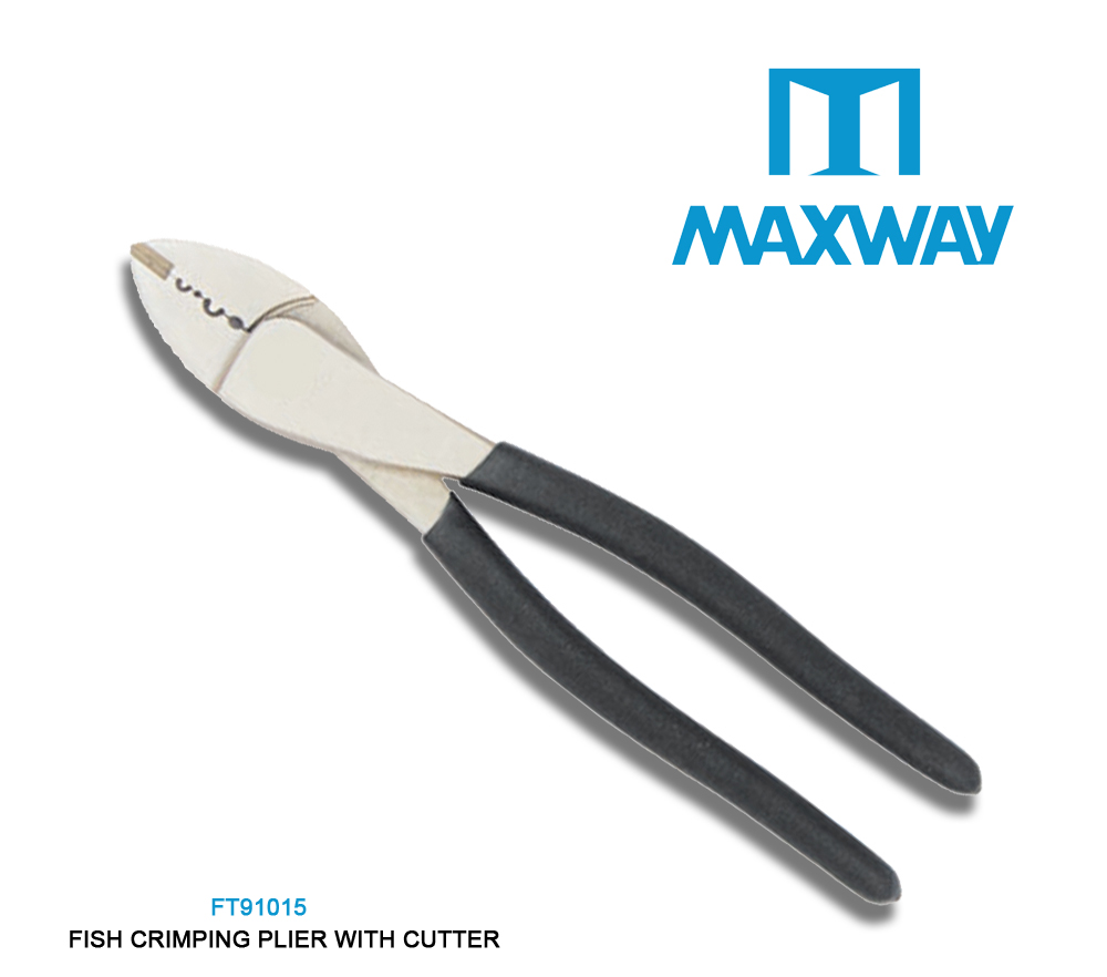 FT91015 Stainless Steel Fish Crimping Plier with Cutter Fishing Tool