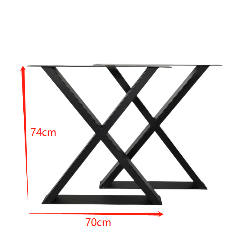 Iron Art X-Shaped Square Tube Table Leg Furniture Fork-Shaped Square ...