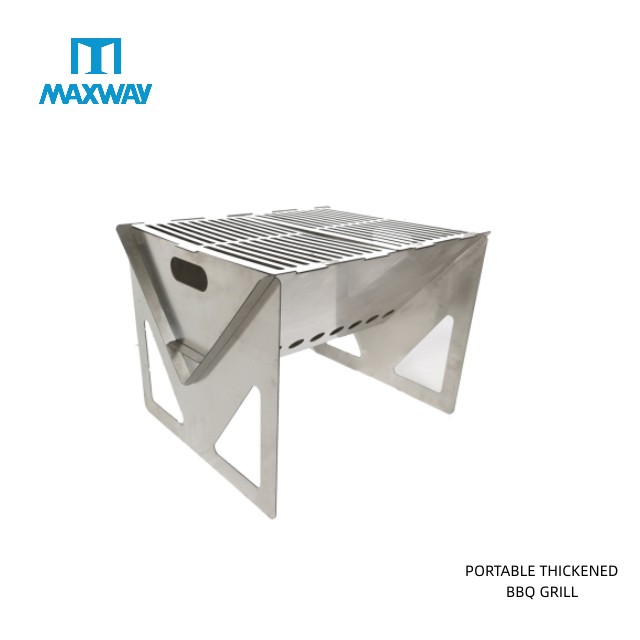 Stainless Steel Barbecue Grill Outdoor Camping Portable Thickened Barbecue Grill BBQ Simple Plug ...